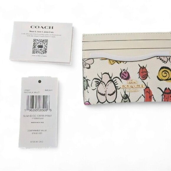 Coach | Bags | Coach Slim Id Card Case With Creature Print | Poshmark